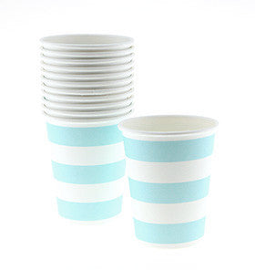 Sky Blue Striped Cups -Pixie Dust Party Spot – Posh and Grace